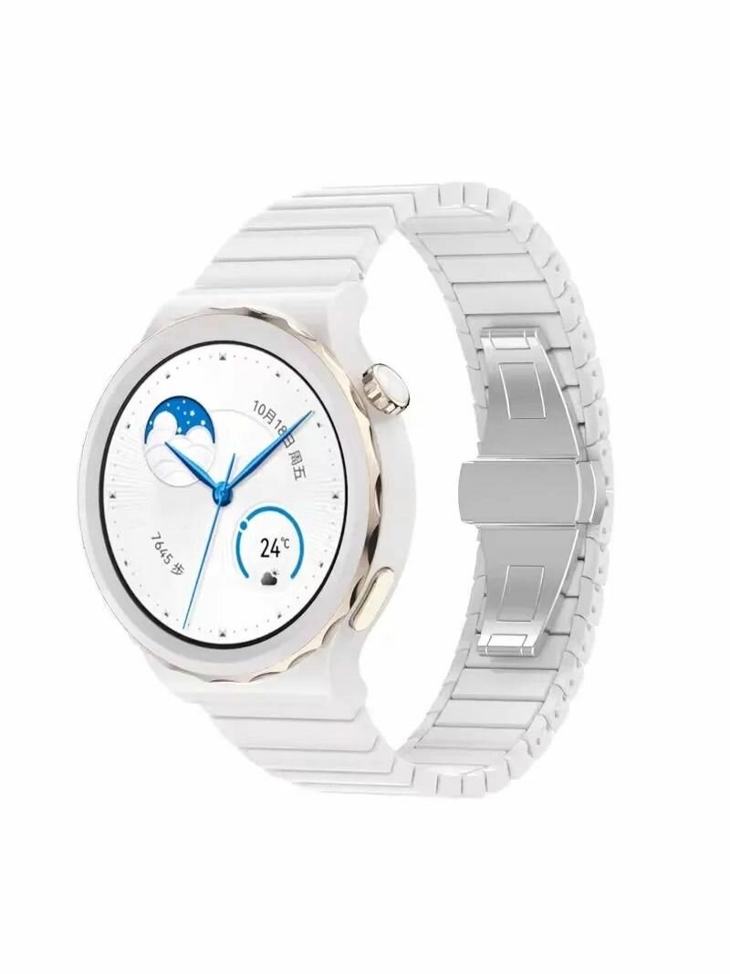 Керамический ремень "Талия" для Huawei Watch GT 2/3/4/5/6 Pro Sport, 20/22мм, 41/42/46мм