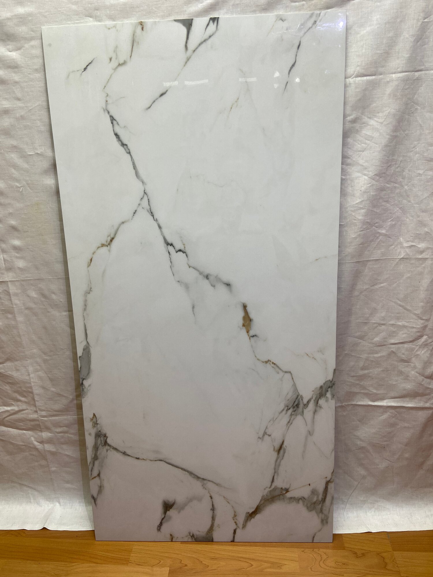 Керамический гранит Statuario Beige, 600х1200 мм, производство Индия, 1 шт - 1 плитка