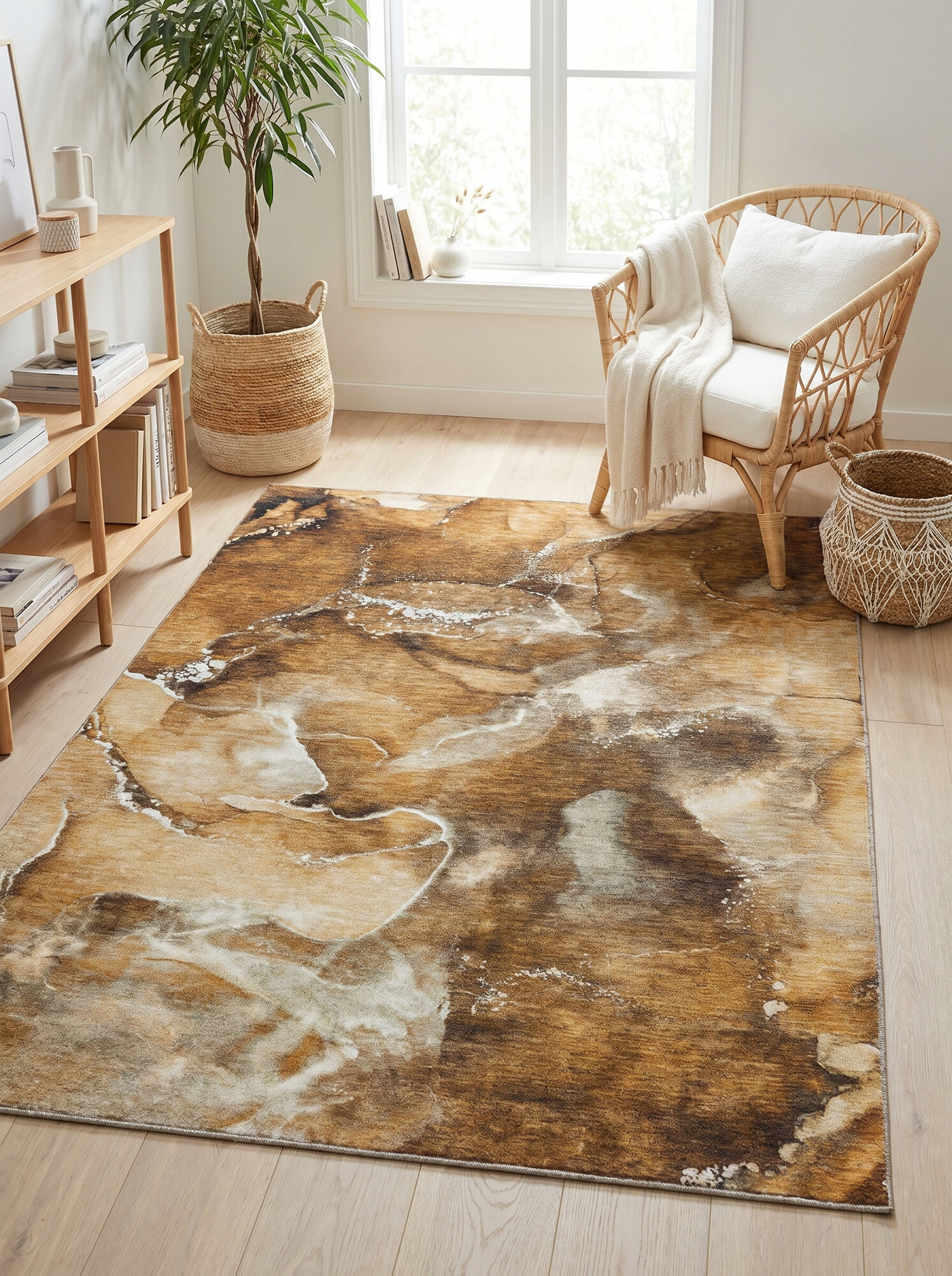 Ковер Moon Carpet 150х200 см с низким ворсом, для гостиной, детской и кухни