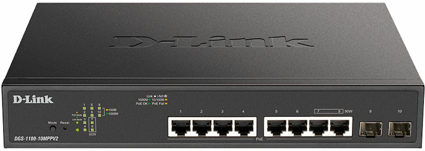 Коммутатор D-Link DGS-1100-10MPPV2/A3A