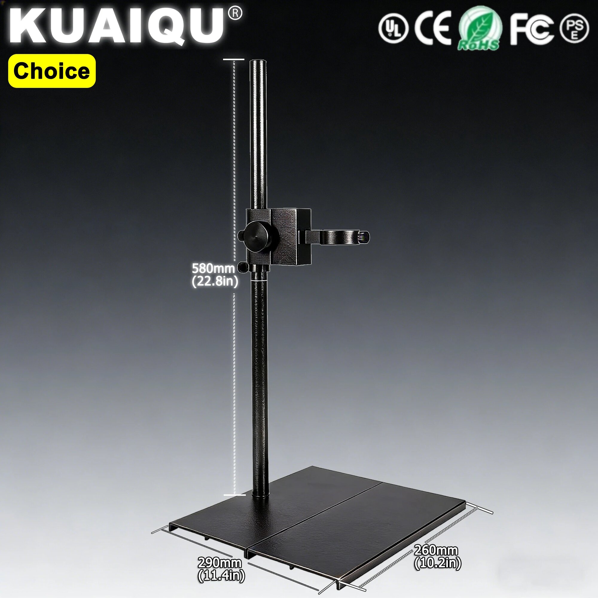 KUAIQU Подставка для камеры/микроскопа, черная, Large Desktop Base