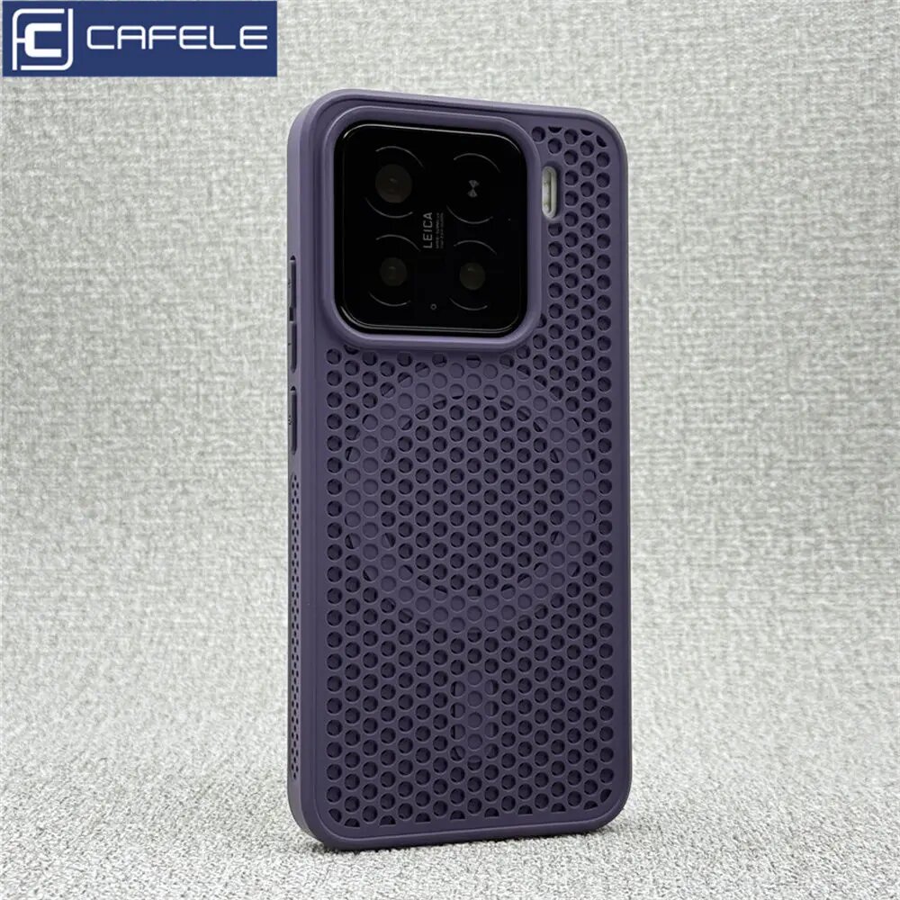 Для Xiaomi 15 14 13 13T Pro чехол сотовый рассеиватель тепла дышащая 샤ومи 15, Фиолетовый, фиолетовый