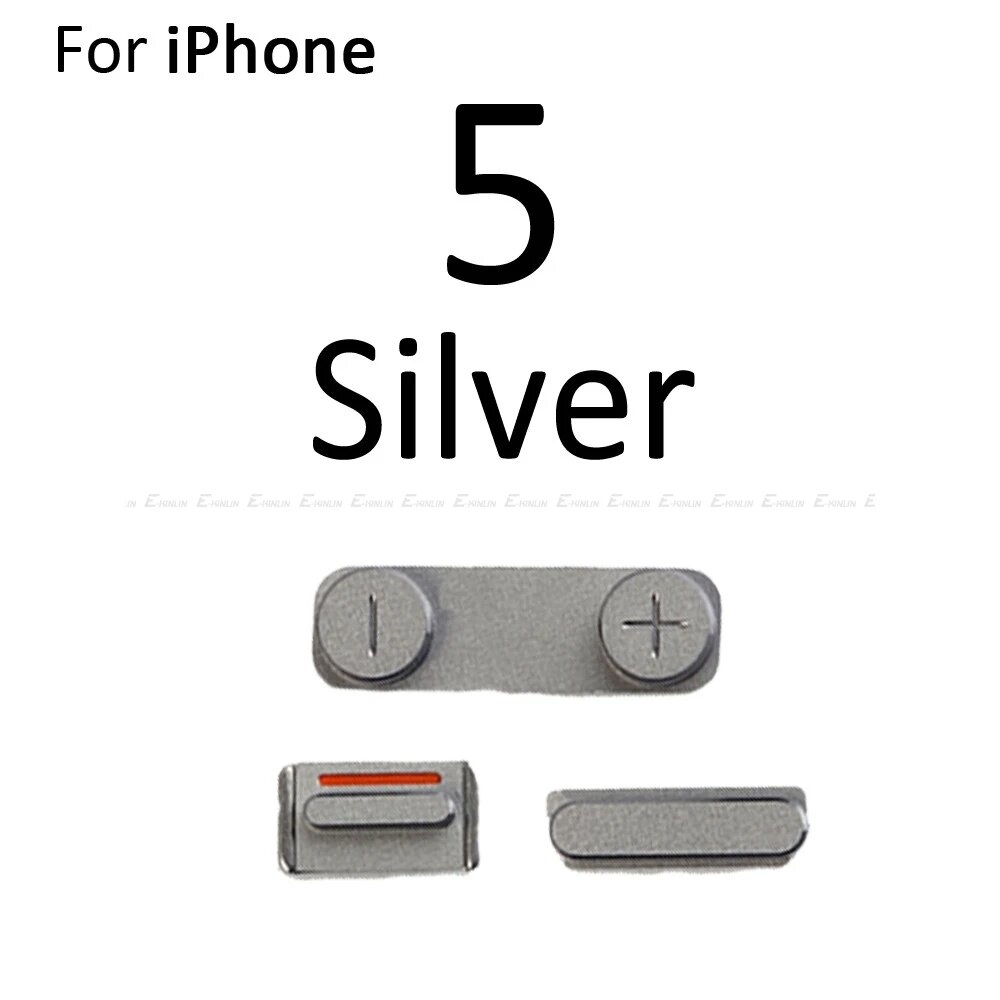 Горячая распродажа, боковая кнопка 3 в 1, для iPhone 5 5S 5C SE 2016, включение For iPhone 5 Silver