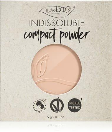 Пудра PuroBIO Cosmetics Indissouble, оттенок 01, 9 г