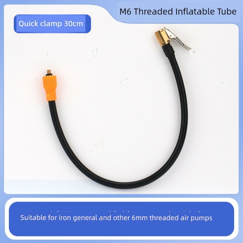 Адаптер с резьбой M6 для быстрого соединения с резиновым шлангом 30 см, автомобильный и мотоциклетный компрессор для