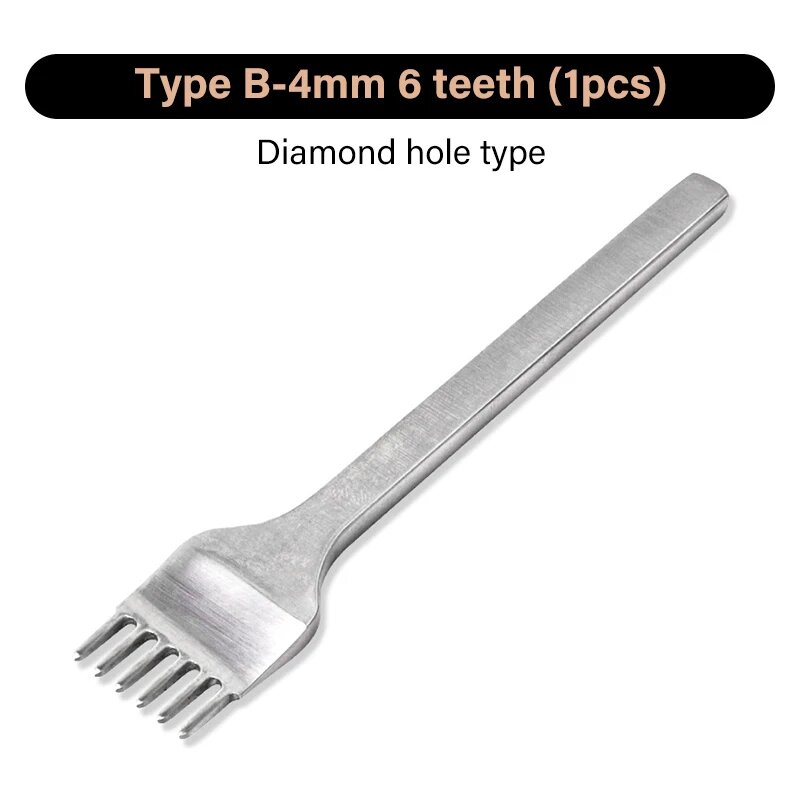 Дырокол для кожи Type B-4mm 6 teeth (1pc)