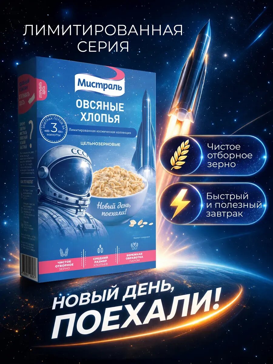 Хлопья смесь 5 злаков 400 грамм 1 пачка