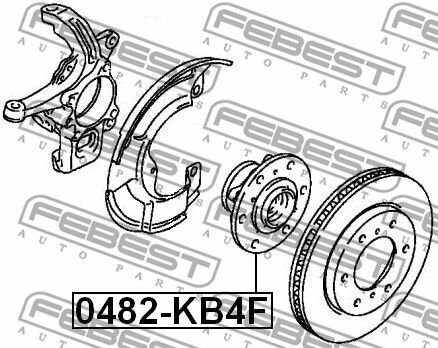 Ступица передняя MITSUBISHI L200 Pajero Montero sport Triton FEBEST 0482-KB4F