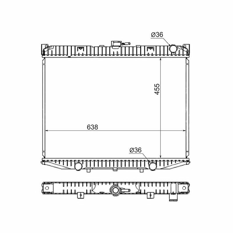 Радиатор SAT NS000R20-2.4 Ford Maverick 93-00 / Nissan Terrano II 93-96