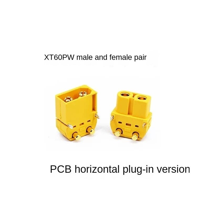 Комплект разъёмов XT60PW male и female, позолоченный, горизонтальный монтаж на PCB, для RC самолёта аксессуар