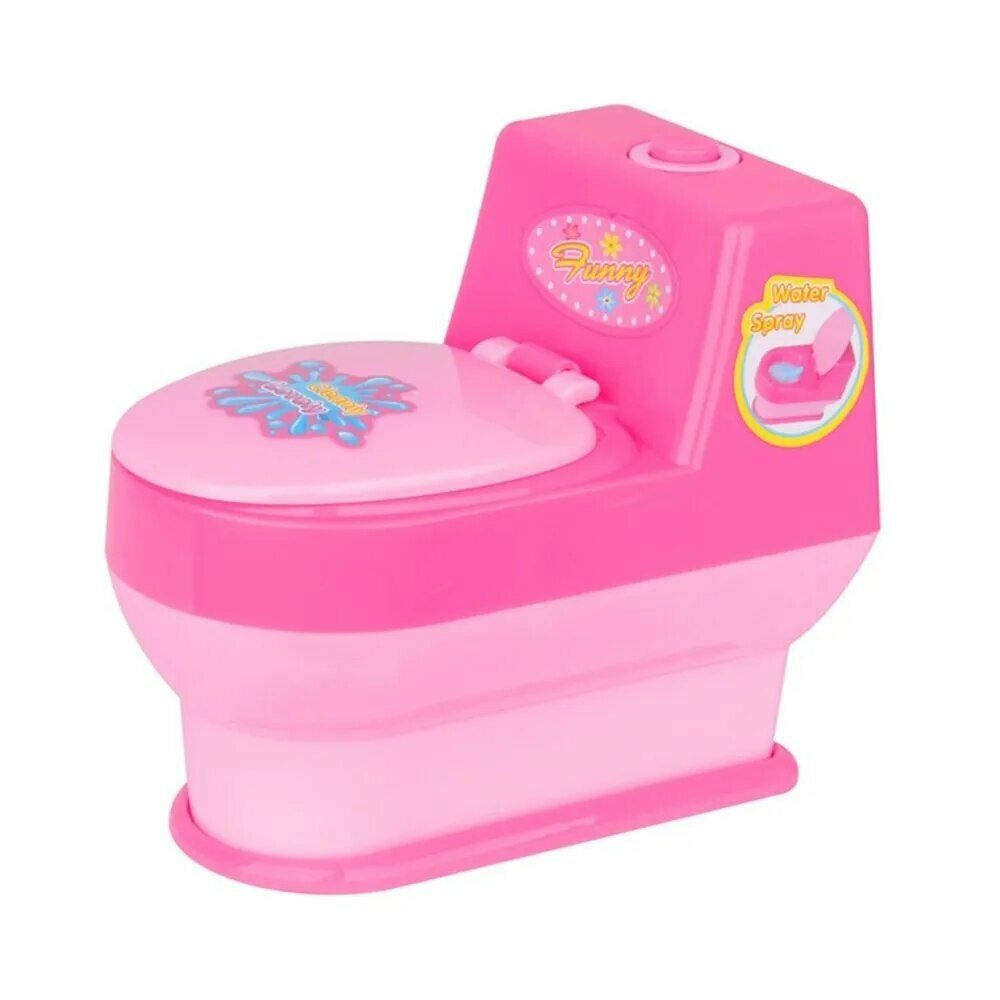 Мини-симуляторы бытовой техники play house toys-розовый туалет 23