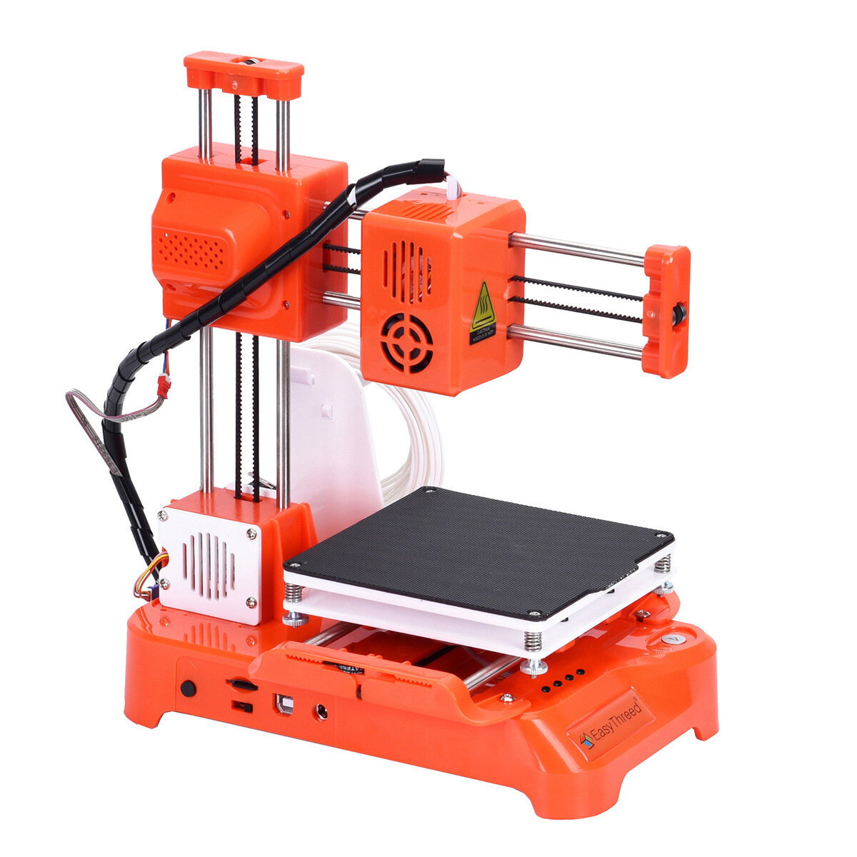 Портативный 3D-принтер "K7", для студентов, открытый, оранжевый
