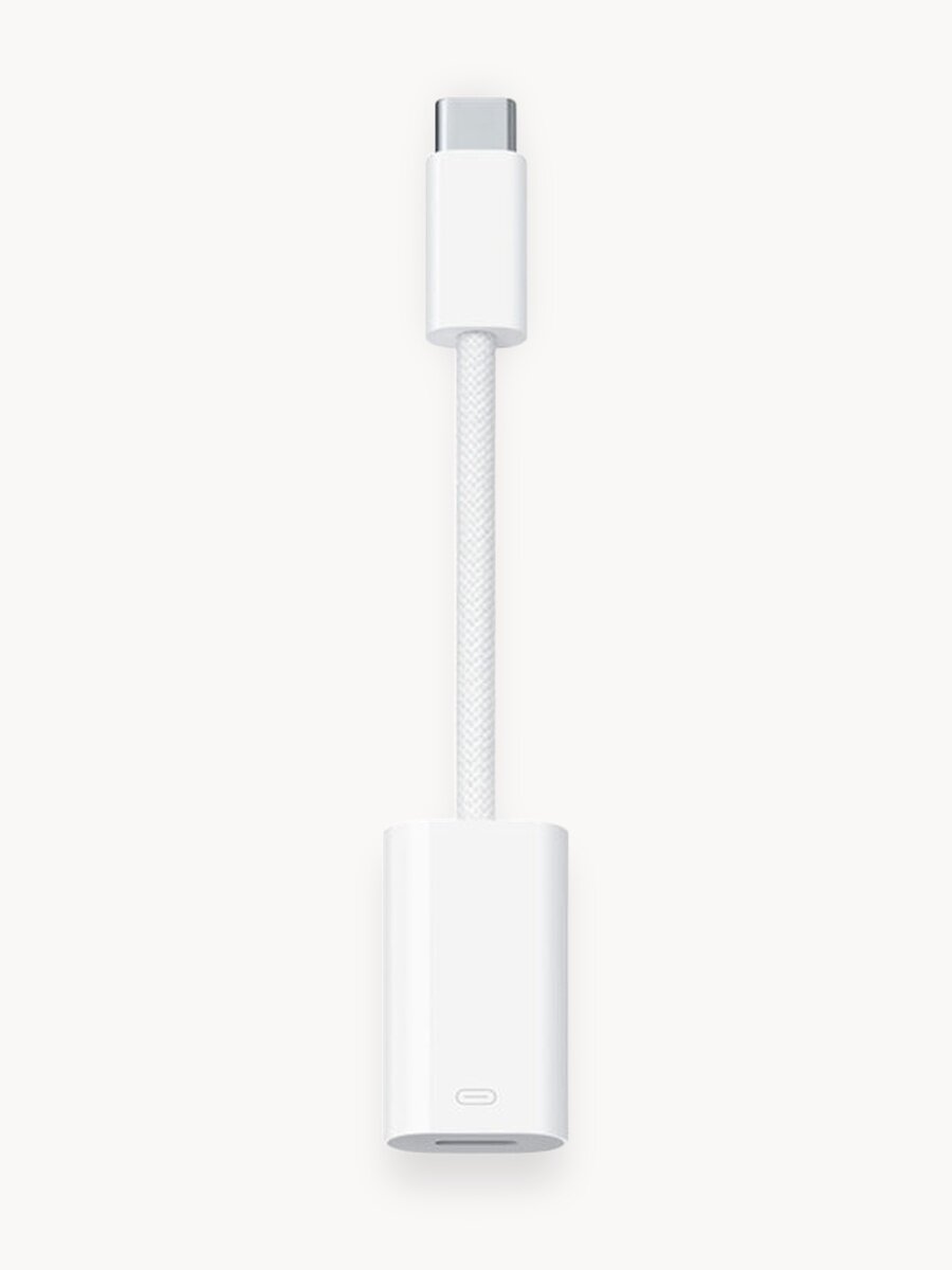 Переходник-адаптер для айфона, WALКЕR, WA-025, Type-C - Lightning, кабель зарядки Apple, передача данных, белый