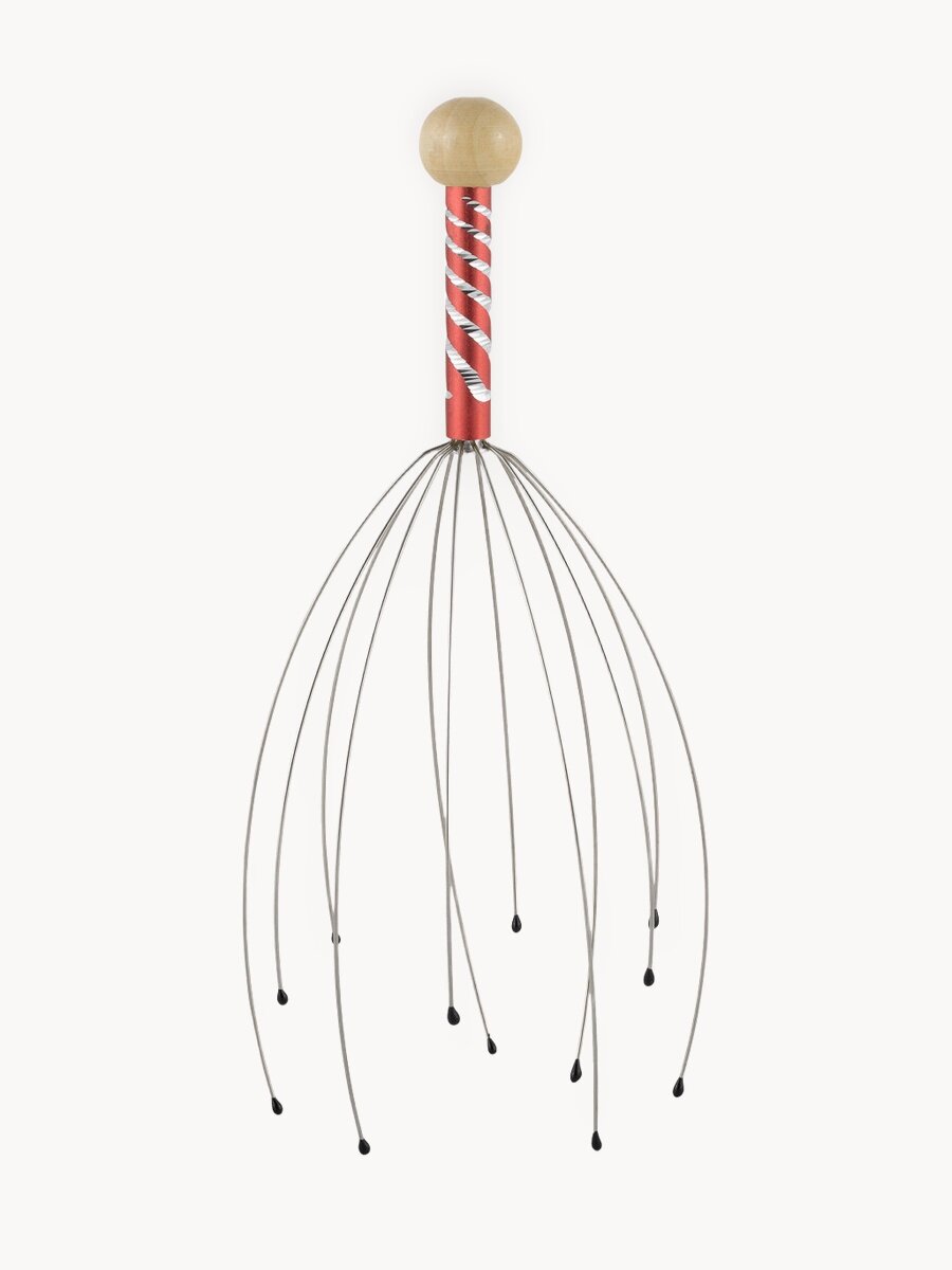 Массажер для головы Мурашка / Капиллярный ручной массажер чесалка для головы/ Пальчики Шиатсу антистресс