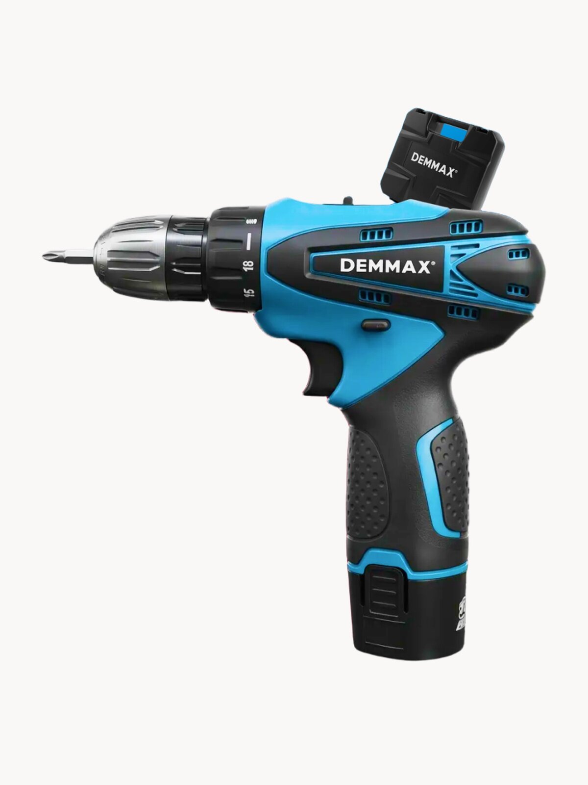 Шуруповёрт дрель аккумуляторный Demmax ESD-010, Li-Ion, 1500мАч, 1300об ...