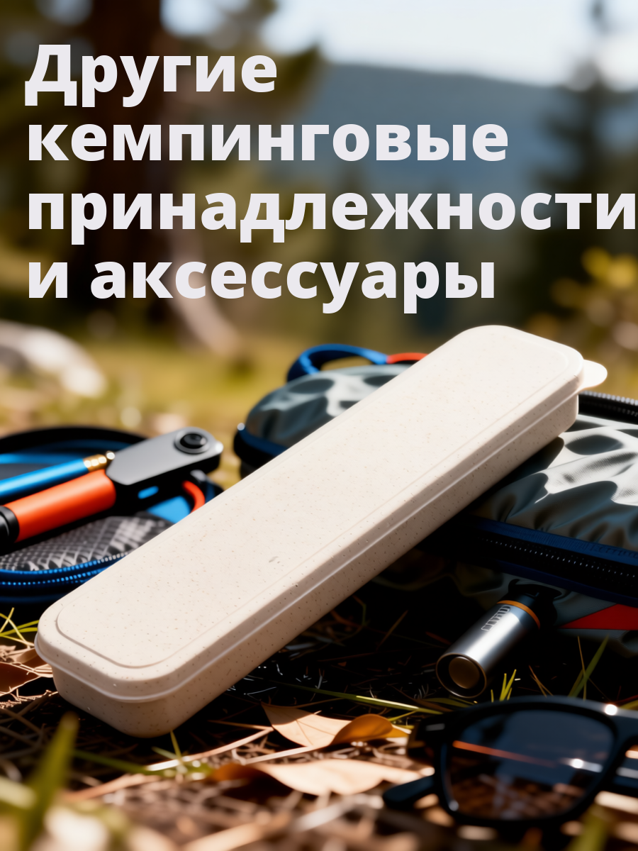 Лёгкий пластиковый кейс для хранения столовых приборов с крышкой для пикника