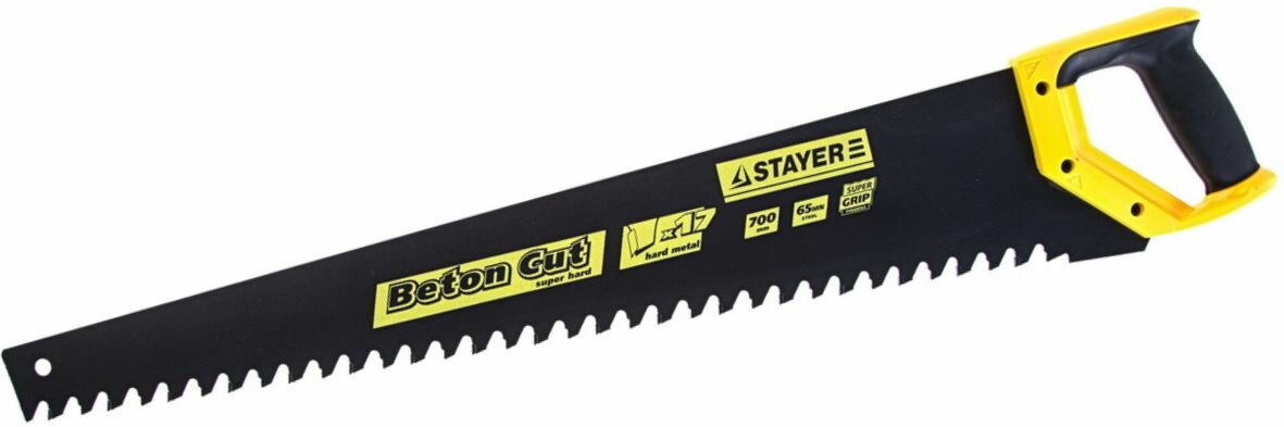 Ножовка по пеноблоку 700 мм 17 твердосплавных резцов STAYER