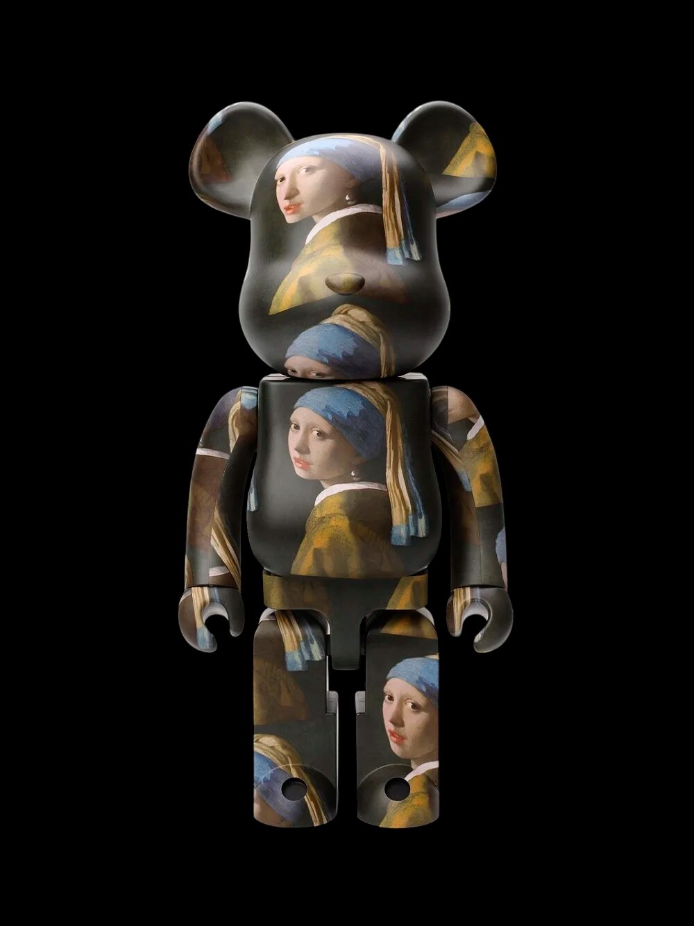 Коллекционная оригинальная фигура Bearbrick Johannes Vermeer Girl with a Pearl Earring 1000% / 70см высота / Medicom Toy