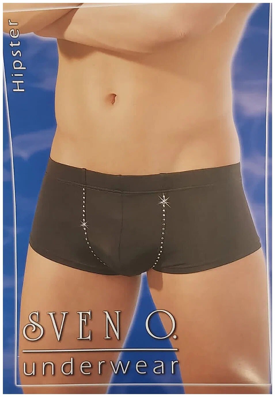 Трусы для хипстеров со стразами от Sven O, чёрный