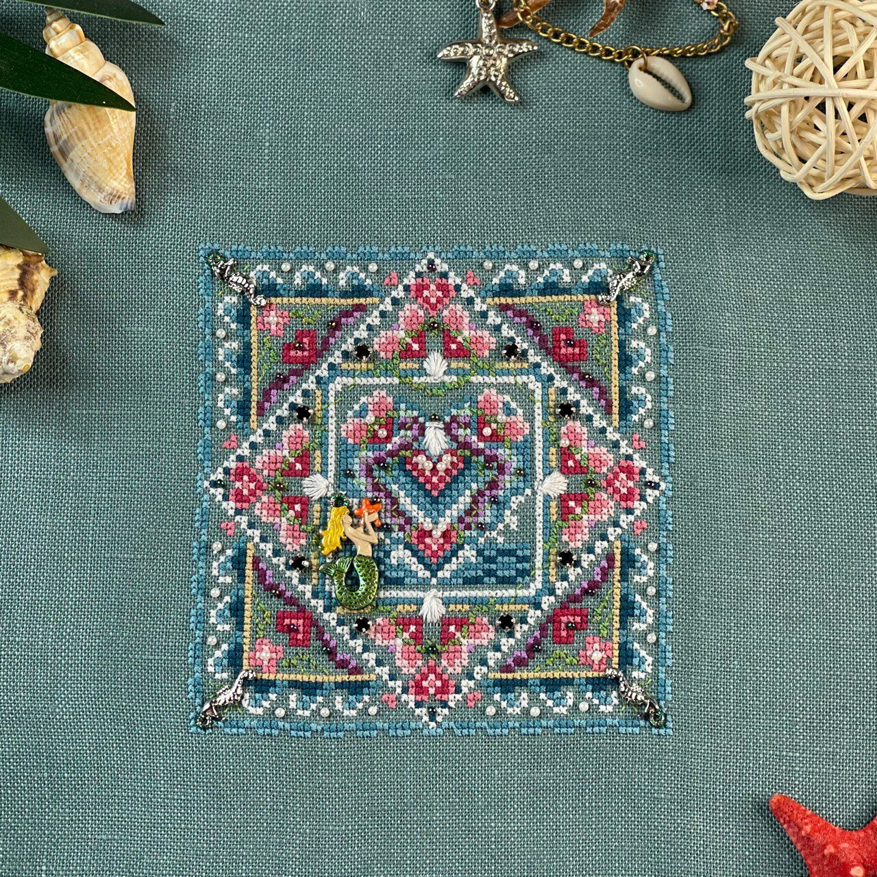 Набор для вышивания крестом Сердце русалки