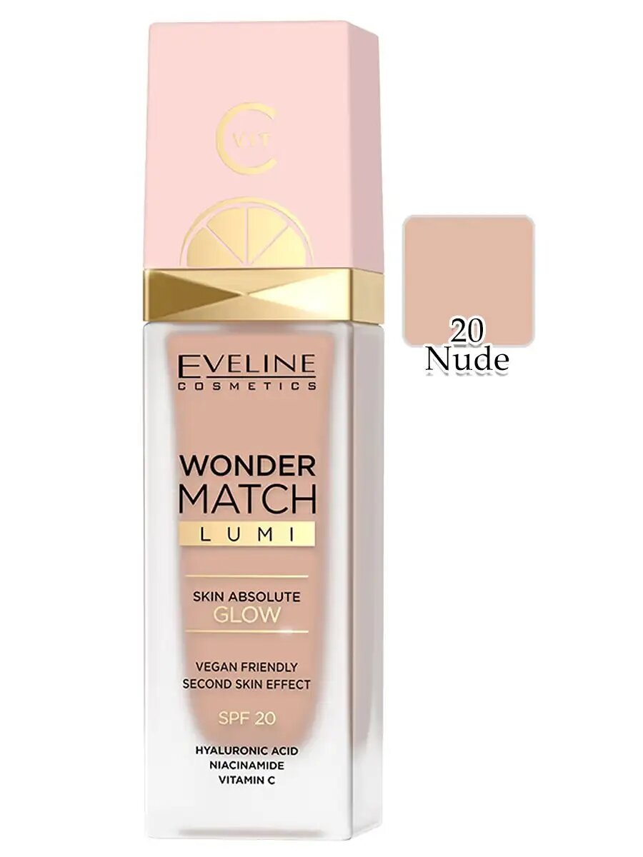 Тональная основа № 20 Nude, Wonder match Lumi, 30мл