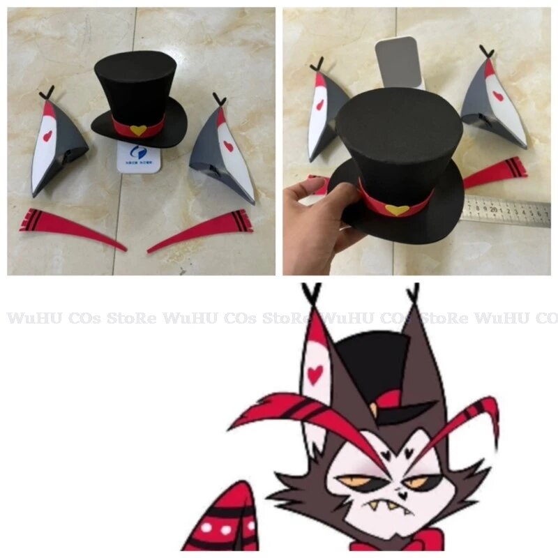 Косплей костюм Хазбин шелуха WICCON XXL, hat eyebrow ears