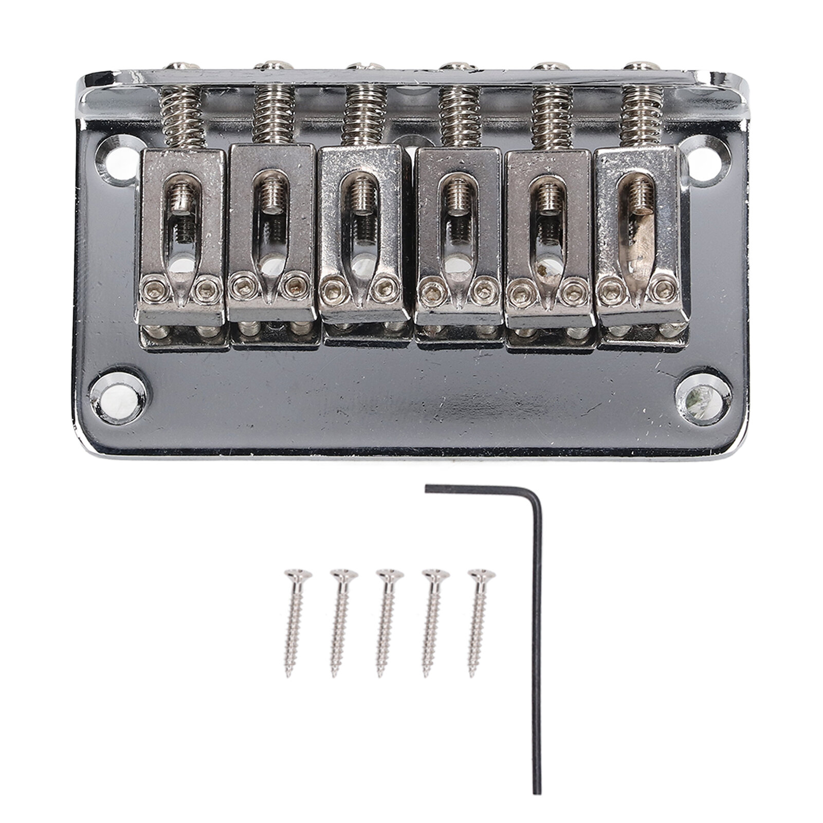 Бридж для электрогитары, 6 струн, 78 мм, верхняя загрузка, цинковый сплав, аксессуар для инструмента, серебристый.