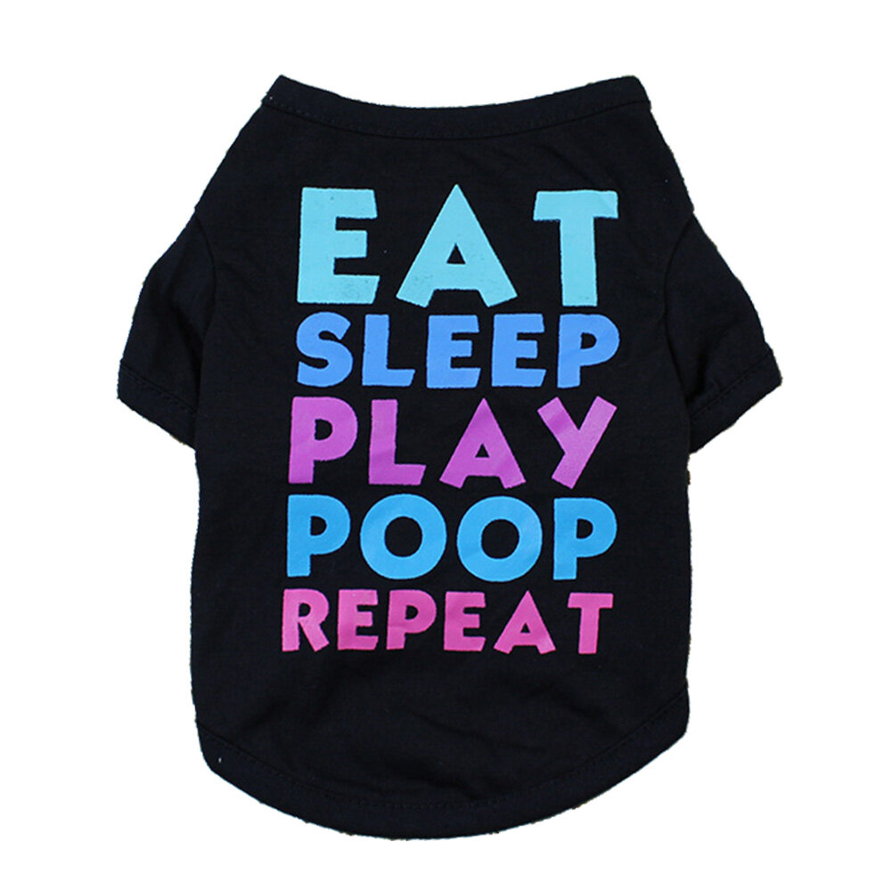 Футболка для собак Платье для собак весна лето Печатная одежда для питомцев Одежда для собак-песенков Черный Полиэстер Размеры XS S M L XL 2XL 3XL Длина спины 24-53 см Обхват груди 32-66 см Обхват шеи 25-46 см Для собак весом до 1.5 кг 1.5-3 кг 3-4.5 кг