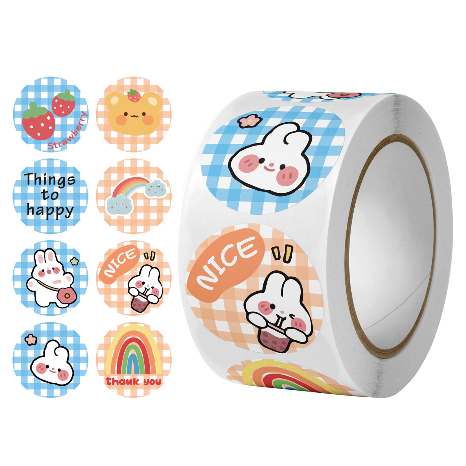 Стикеры "Thank You" с животными, размер 1 x 1 дюйм (25 x 25 мм), 500 листов на рулоне, тип N3/N4/N5 (выбор), вес 60 г, для DIY, скрапбуков, журналов, открыток, подарочных пакетов, букетов, бизнеса, дней рождения, свадеб