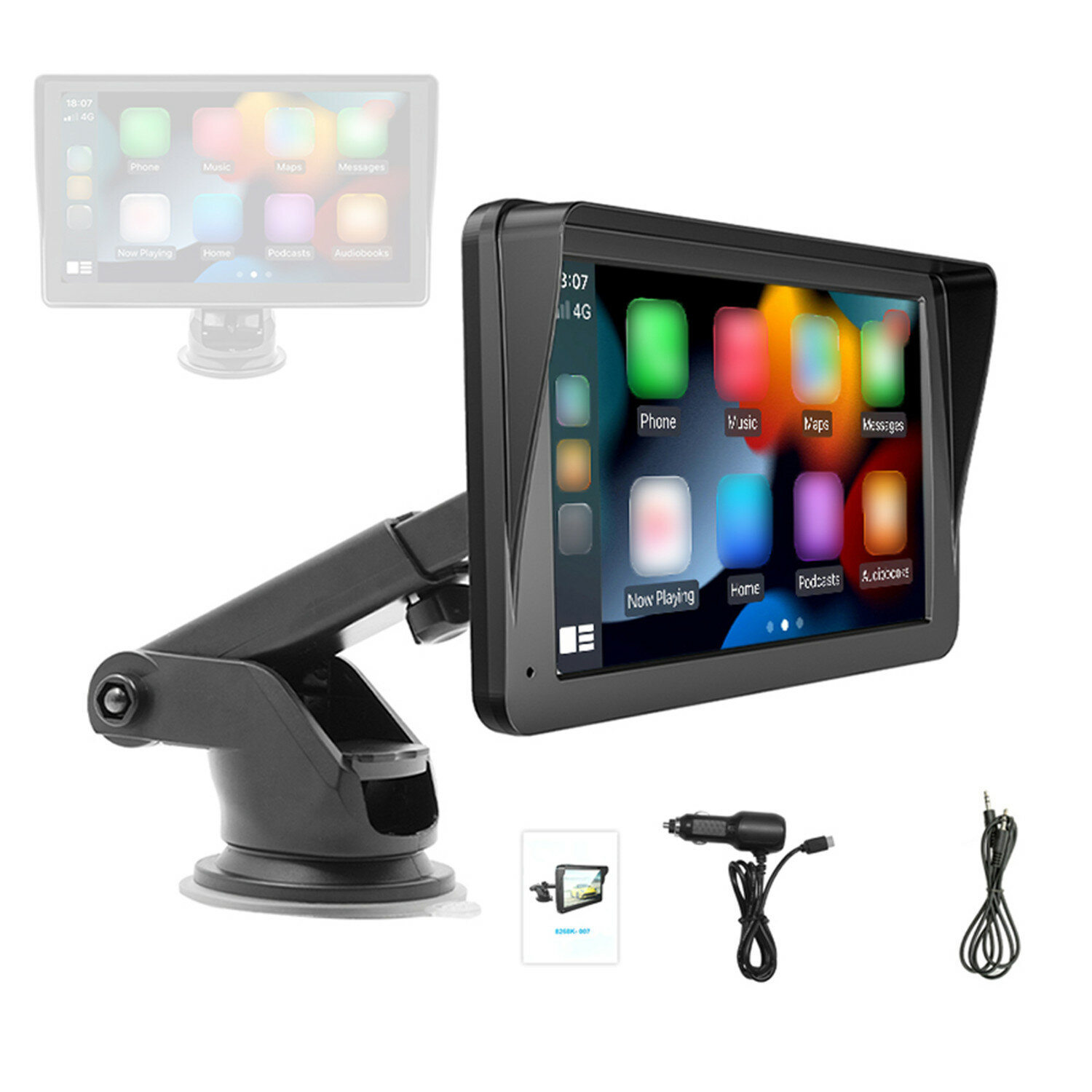 Автомобильная магнитола MP5 7 дюймов Портативный навигатор Автомобильный мультимедийный плеер FM передатчик Поддержка голосового звонка Интерконнекция телефона Зеркальное отображение телефона Помощь при парковке USB-флешка/карта TF с 7 дюймовым IPS