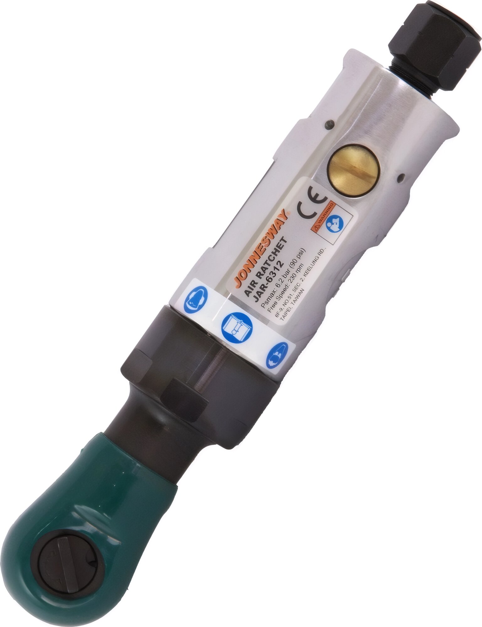 Рукоятка трещоточная пневматическая укороченная 1/4"DR 230 об/мин, 34 Нм Jonnesway JAR-6312