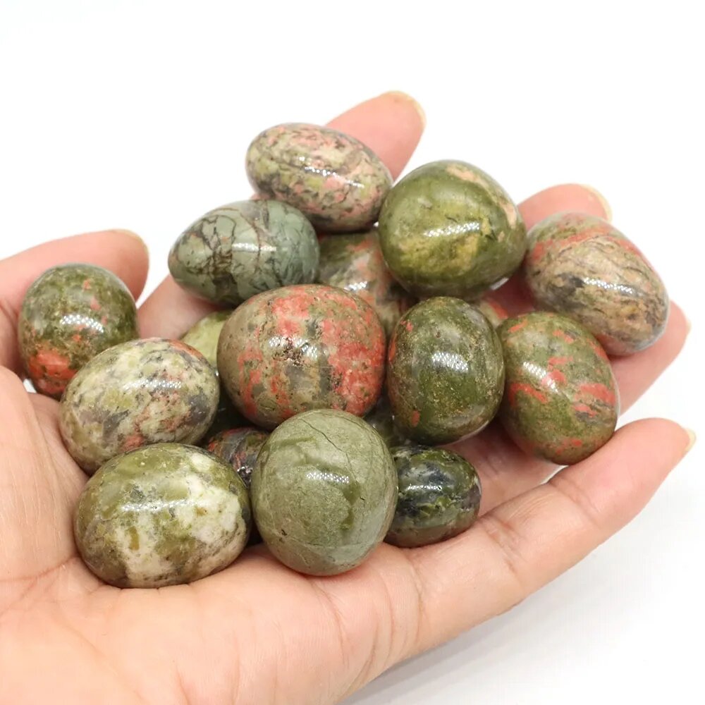 Натуральный гранат, камни, целебные кристаллы, кварц, объемная руда, гравий, образец 1 pc, Unakite