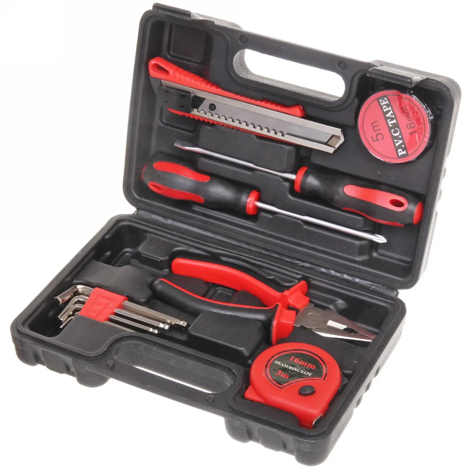 Универсальный набор инструментов 11 в 1 с кейсом, металл/пластик, для дома и ремонта