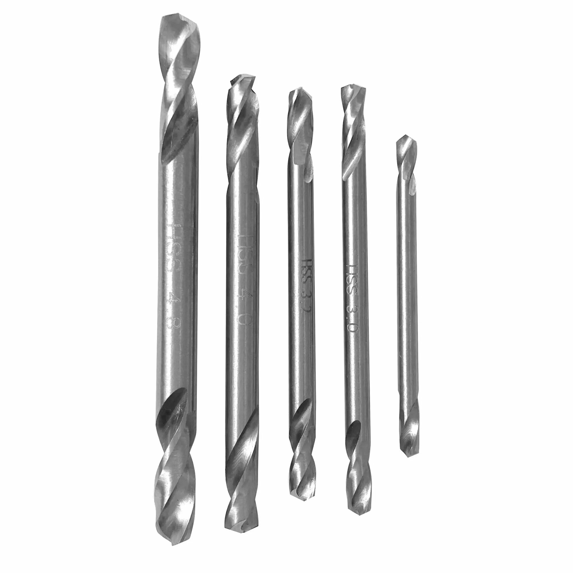 Набор двусторонних сверл по металлу под заклепки 2.4/3/3.2/4/4.8 мм для точного сверления