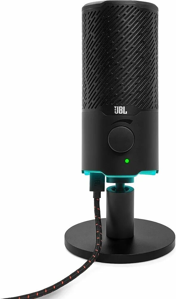 USB-микрофон JBL Quantum Stream для стриминга, игр и записи с мгновенным отключением звука, регулировкой громкости и универсальным креплением