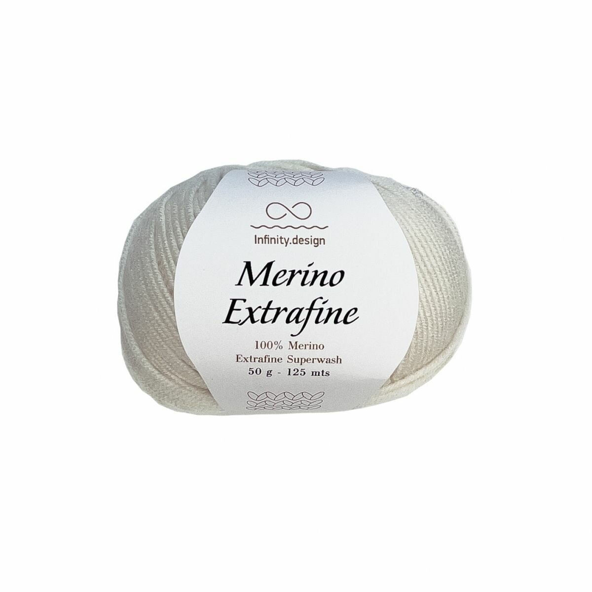 Пряжа для вязания Infinity Design Merino Extrafine (1001 Optical White) 6 мотков