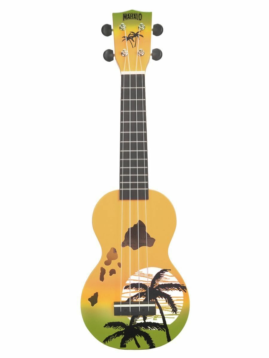 Mahalo MD1HAGNB Укулеле сопрано с чехлом, цвет желто-зеленый MD1HAGNB