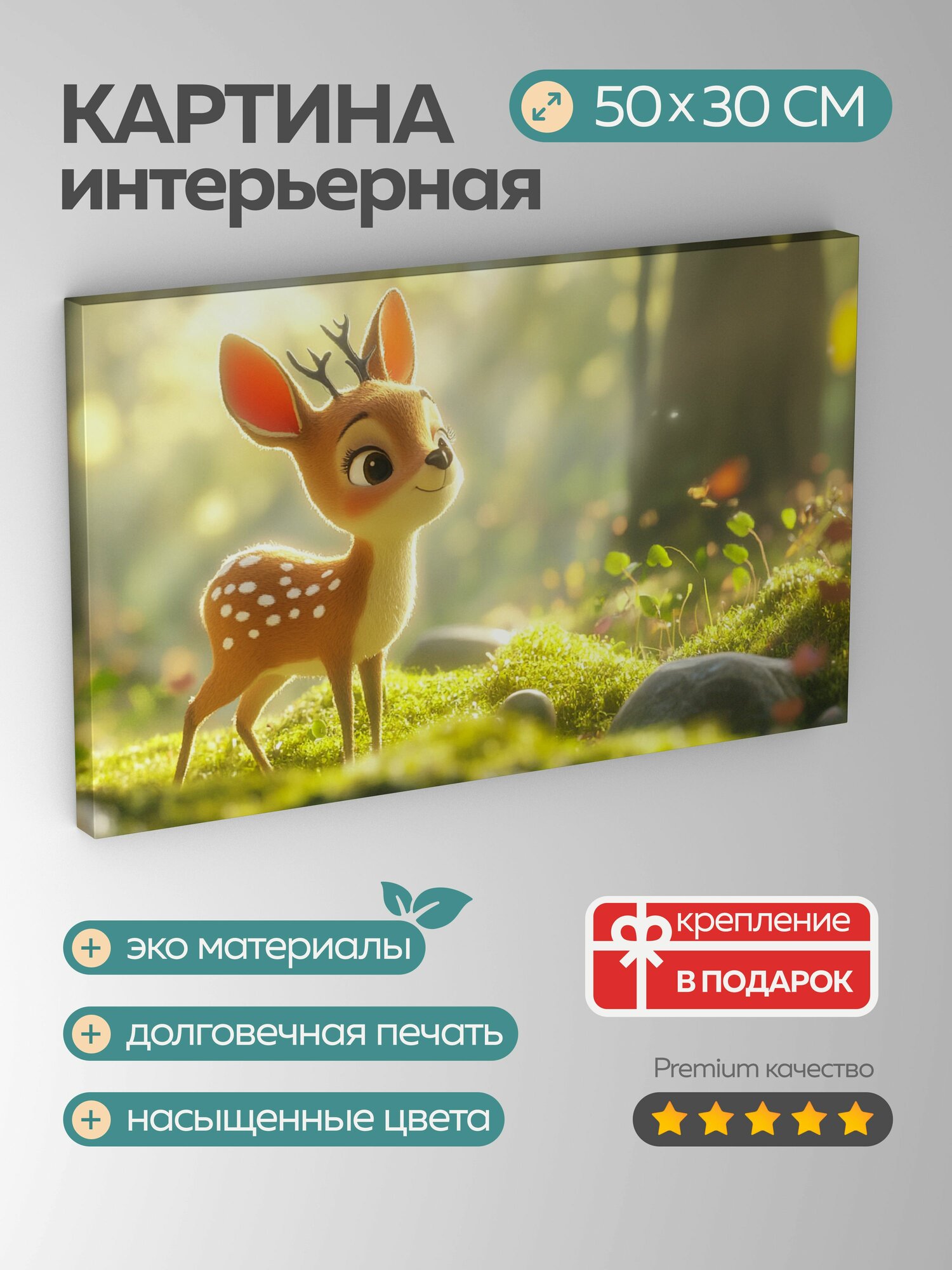 Картина на холсте интерьерная 50х30 см, Анимация, Disney, Pixar, музыкальное путешествие, лес, природные элементы, звук