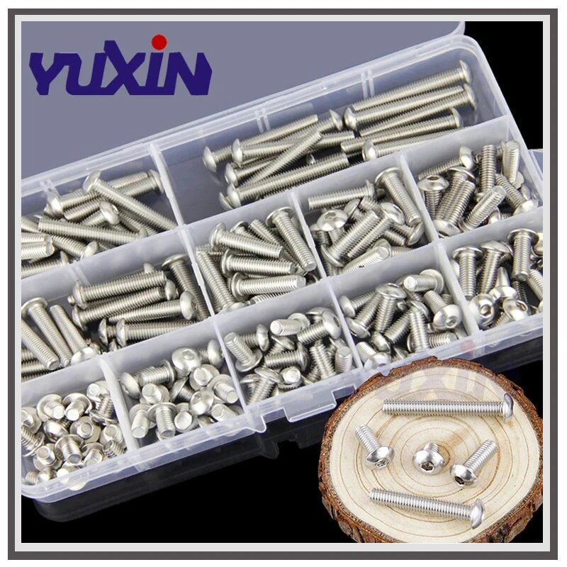 Набор болтов с шестигранной головкой M3 M4 M5 M6 из нержавеющей стали 304 M3 TYPE