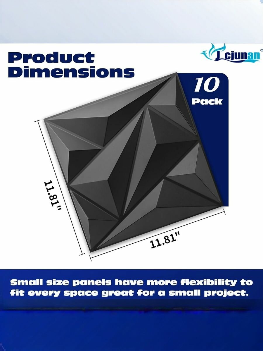 Стеновые панели JCJUNAN, пенополиэтилен, 1 см, самоклеящиеся, 30х30 см