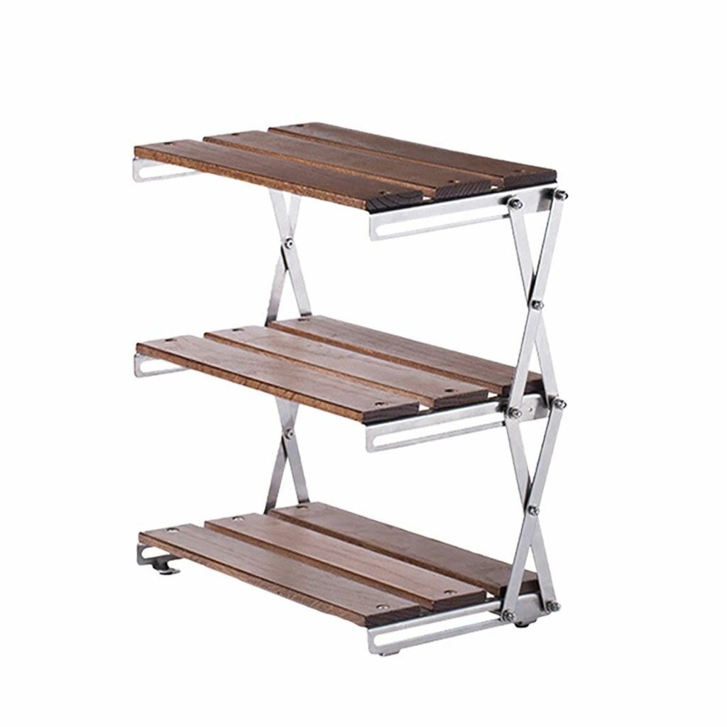 Настольная стойка для хранения стойки лагеря складной металлический алюминиевый сплав