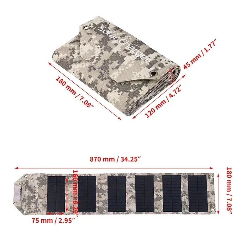 Солнечная панель Luxuglow складная 60/80/100 Вт 100W Camouflage