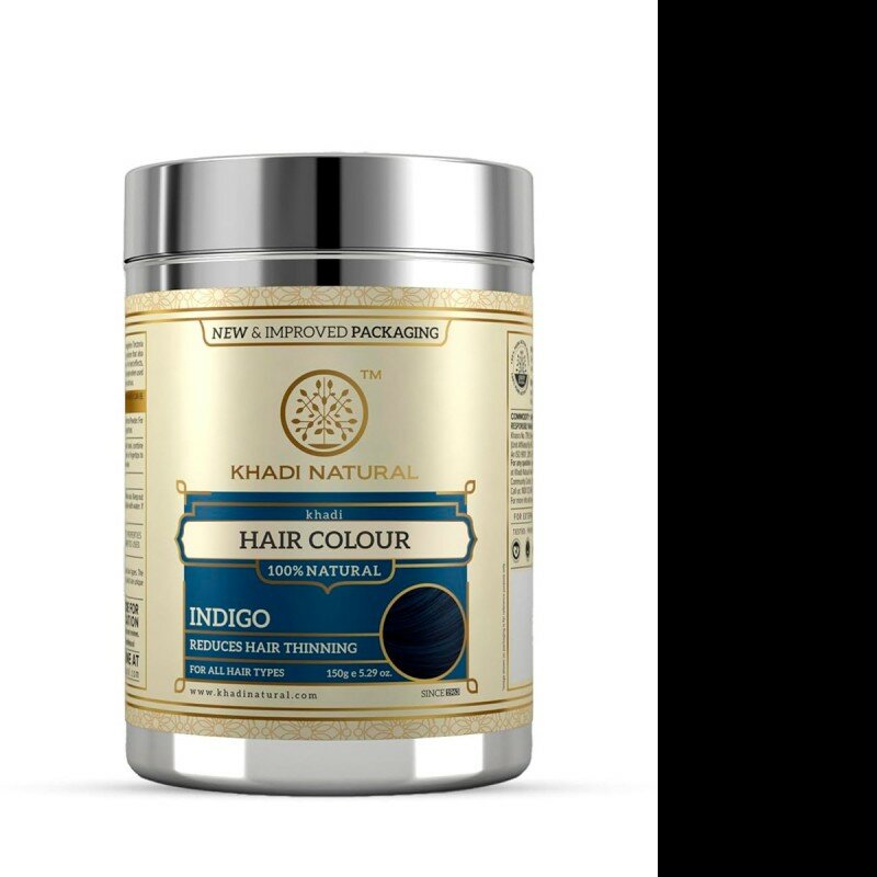 Хна для волос Индиго марки Кхади (Indigo henna Khadi Natural), 150 грамм