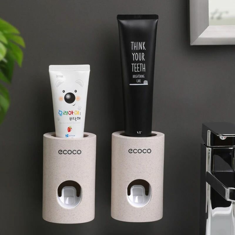 Дозатор для зубной пасты "Toothpaste Squeezer", полирезина, сенсорный, бежевый