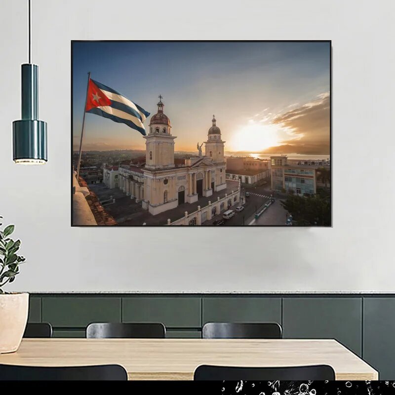 Картины Кубы на холсте 202212-16, 60X90CM No Frame