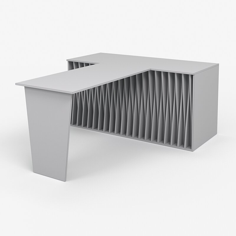 Стол руководителя №9 с приставкой брифингом, Серый. Производитель товара - компания Westcom.