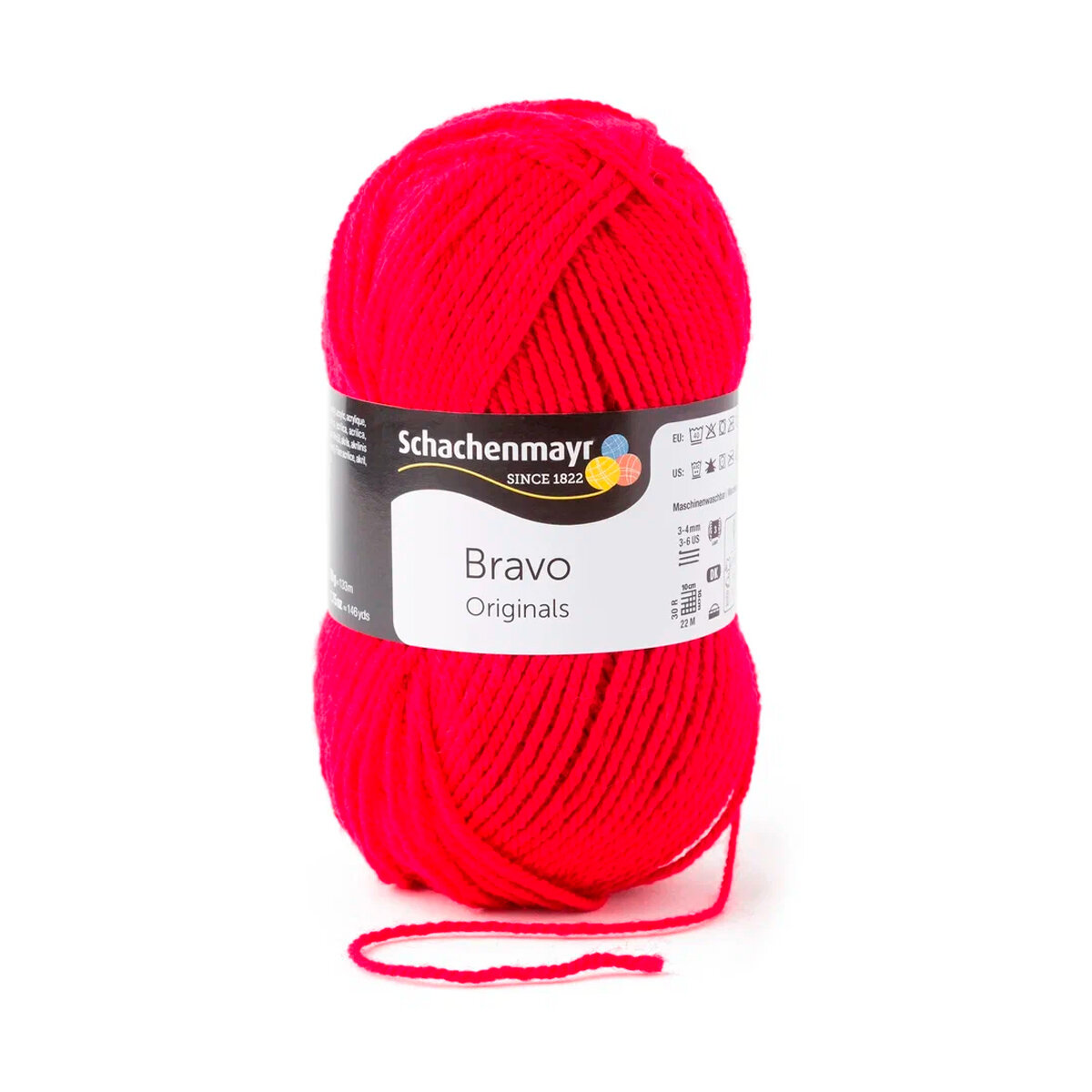 Bravo /Браво/ пряжа Schachenmayr Originals, MEZ, 9801211 (08309, cherry (вишня), красный)