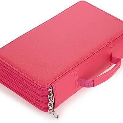 Пенал Amazon hot sale, искусственная кожа, 300 отверстий, розовый