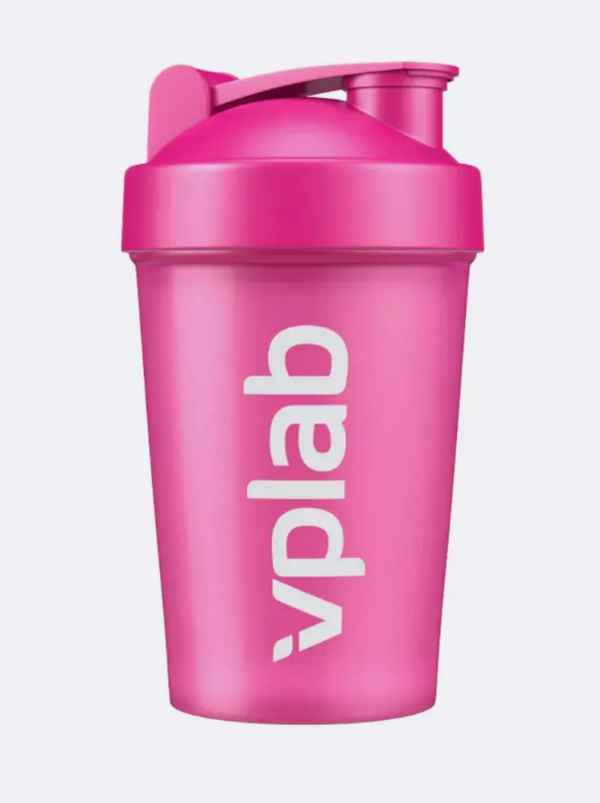 Шейкер Vplab со взбивающим шариком 500 мл розовый