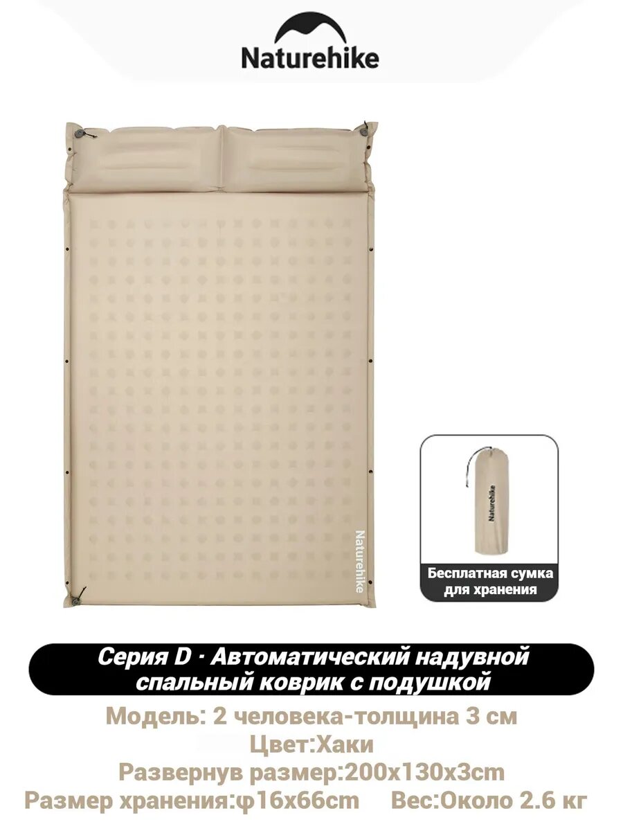 Naturehike Матрас надувной 200х130 см